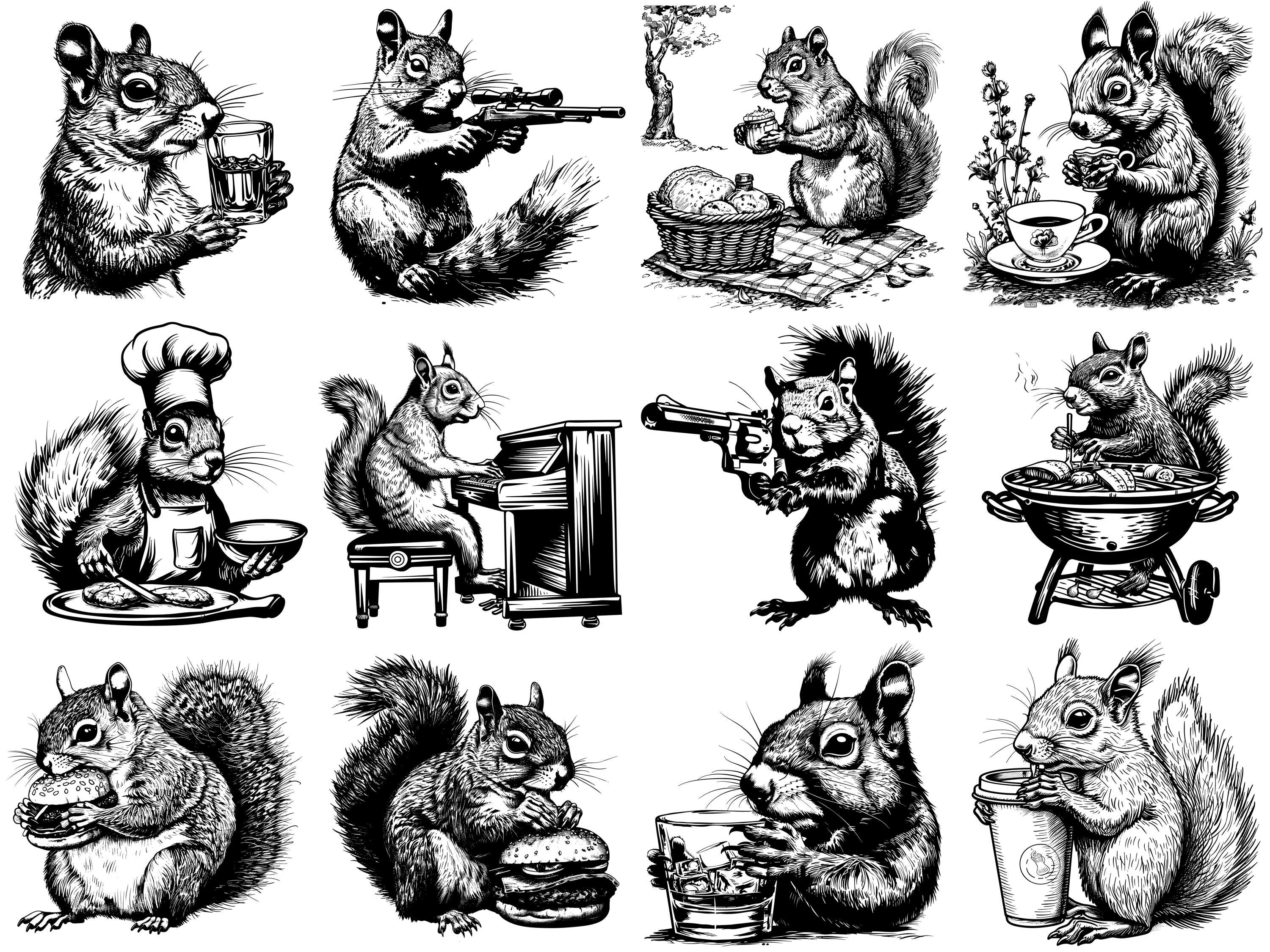 Squirrel SVG Squirrel Lover Gifts SVG Rocky Squirrel Conker Sandy ...