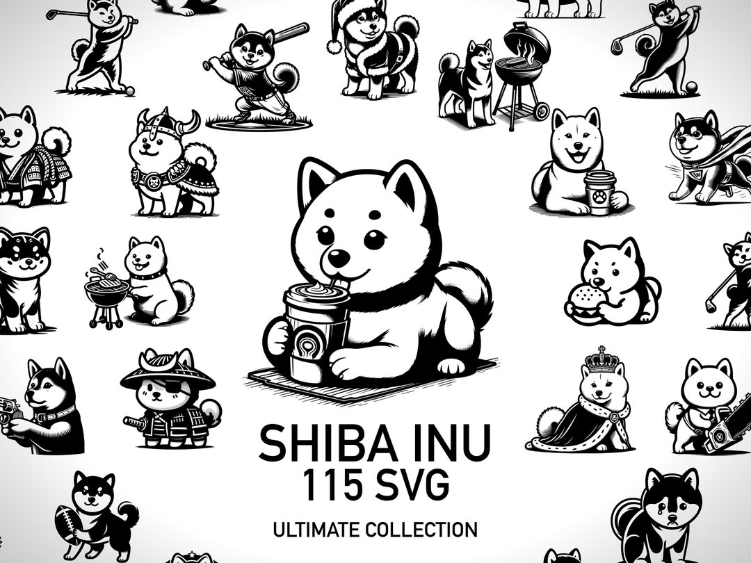 Shiba Inu Svg Dog Breeds Svg Printable Art Digital Dog Art Dog Lover ...