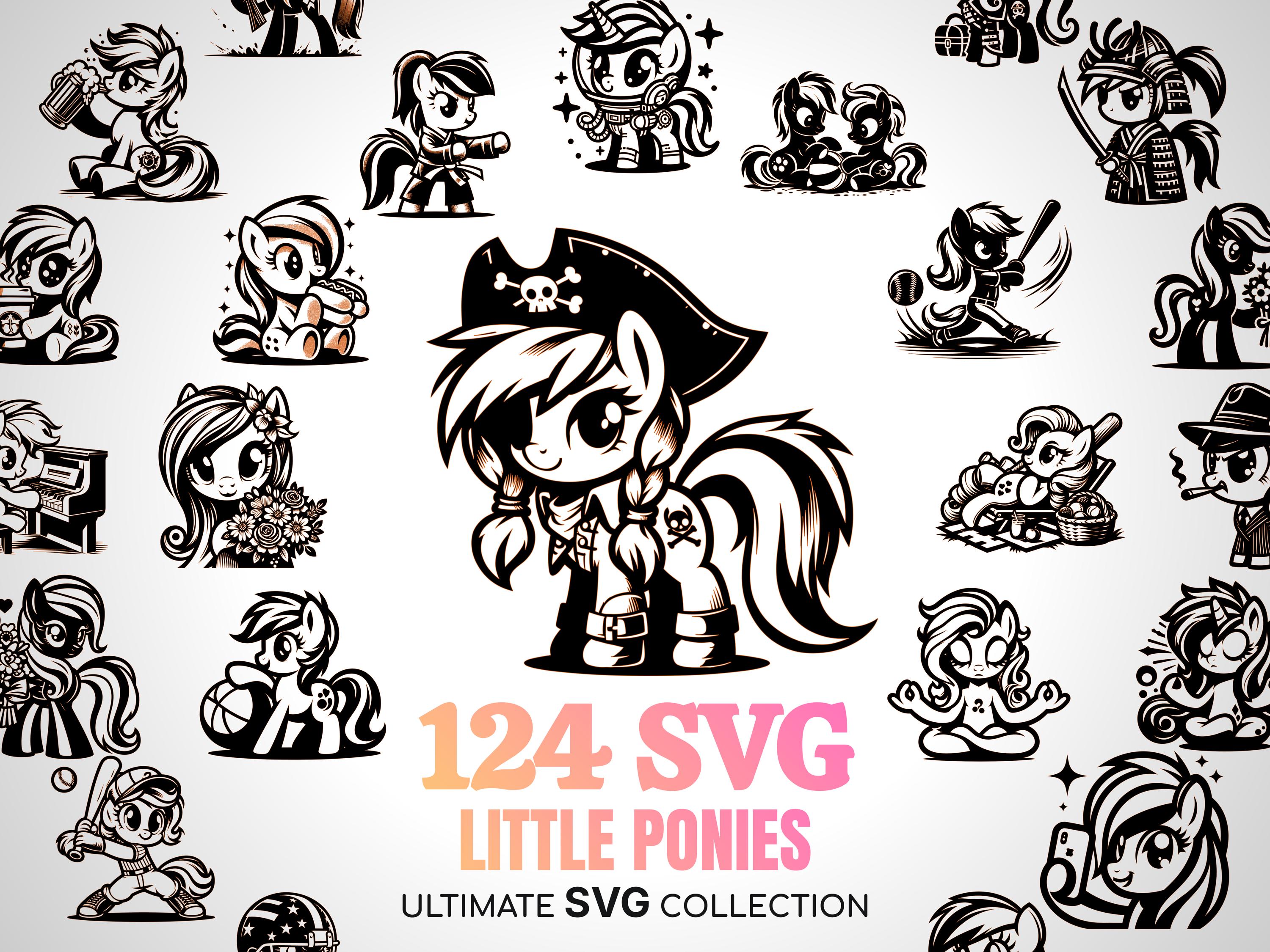 Little Ponies SVG Little Pony SVG Unicorn SVG Horse Svg Laser Cut Horse ...