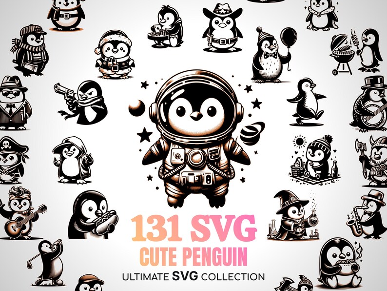 Penguin SVG Tux Willy Madagascar SVG Pingu Linux Penguin Svg Snow ...