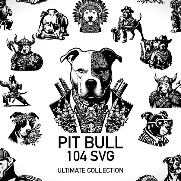 Pitbull Svg - Etsy