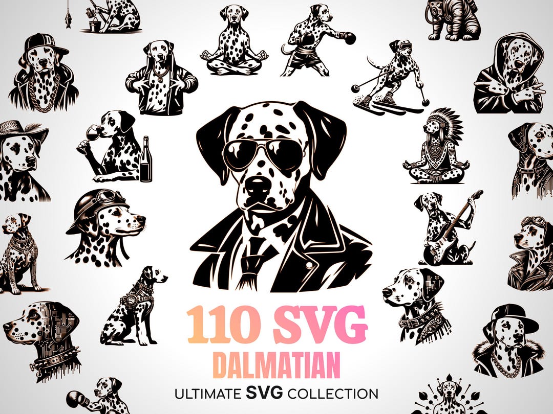 Dalmatian SVG 101 Dalmatians Lover Gift Dalmatian Spots Pongo Dalmatian ...