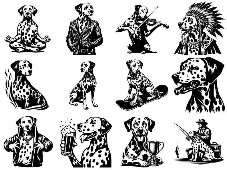 Dalmatian SVG 101 Dalmatians Lover Gift Dalmatian Spots Pongo Dalmatian ...