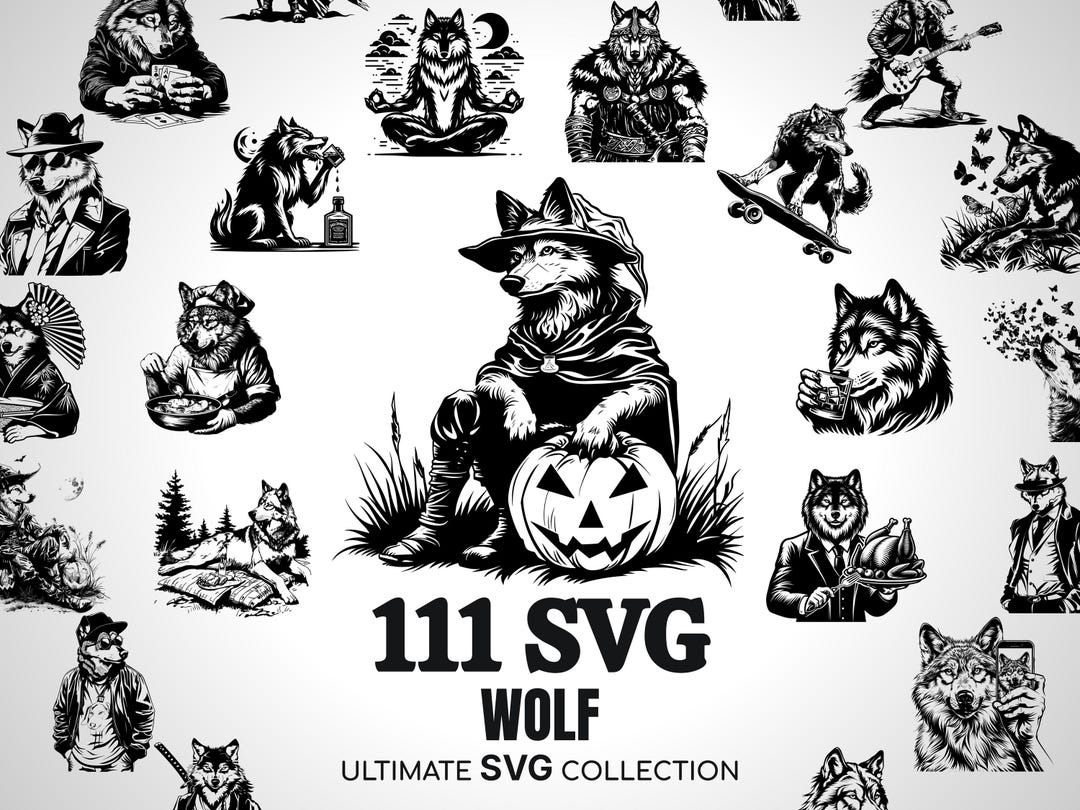 Wolf SVG Werewolf Romulus Remus Grey Wind Ghost Wolf Direwolf Fenris ...