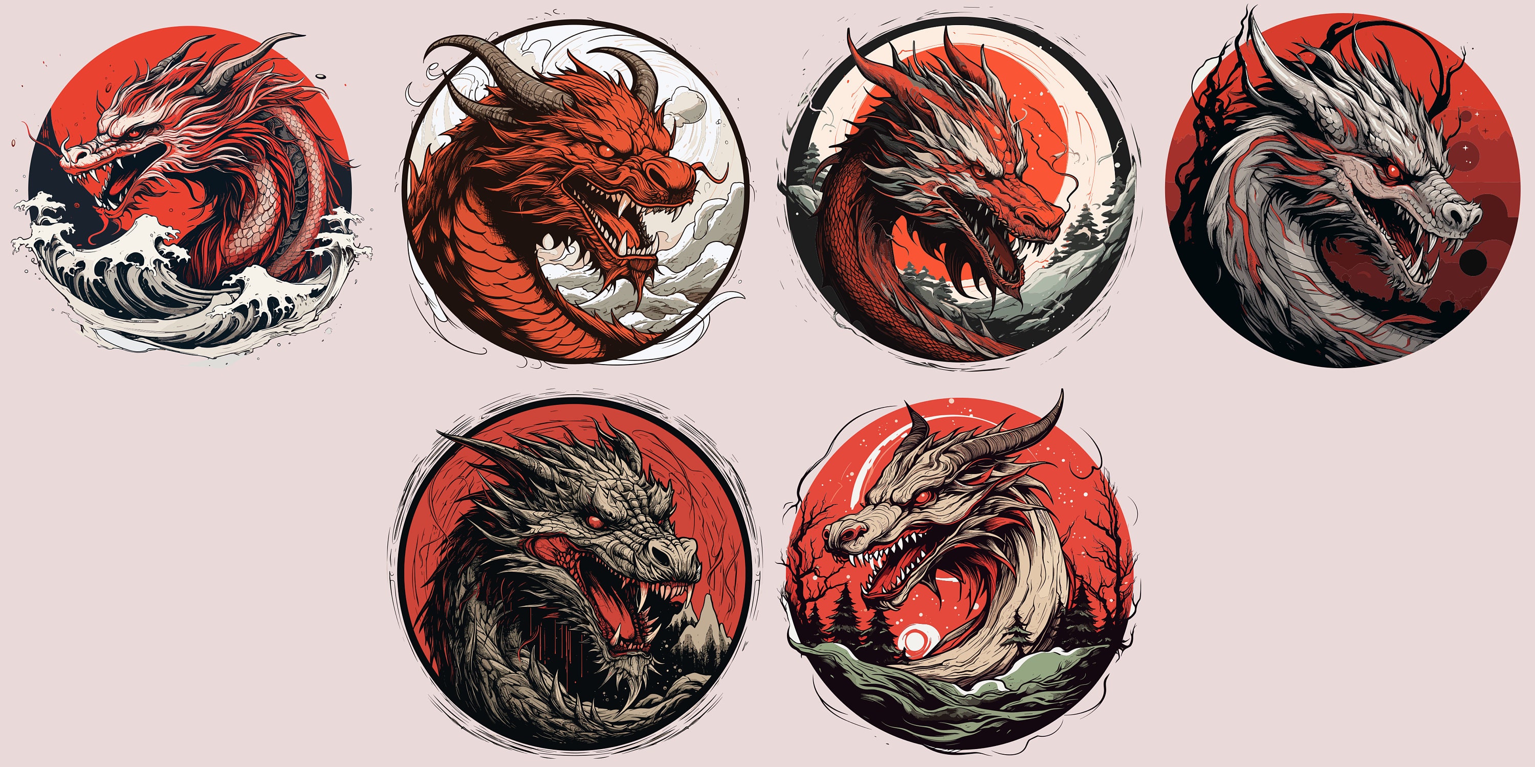 Mystical Svg Dragon Svg Files With Transparent Background - High Detail ...