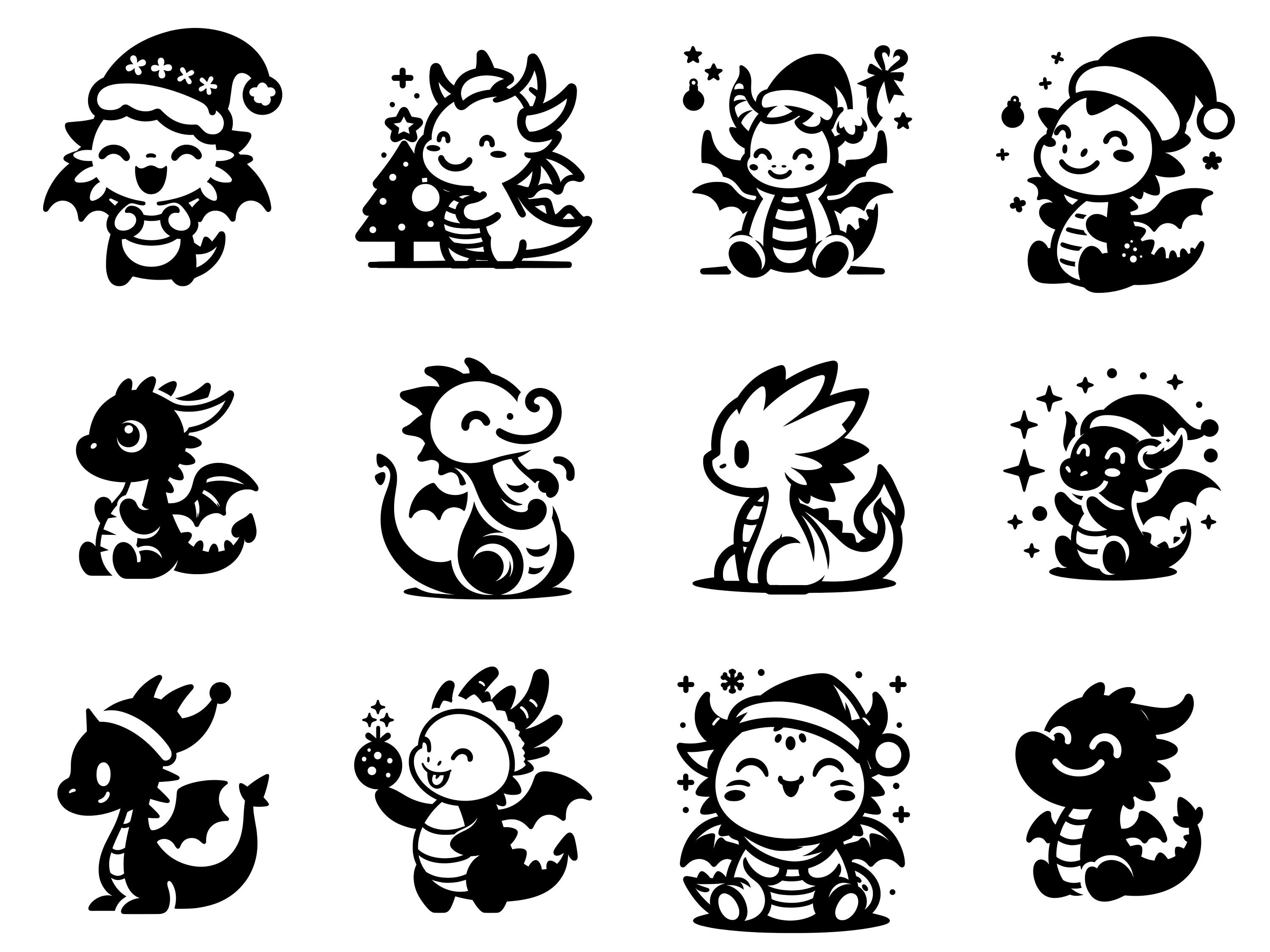 Christmas Svg Dragon Svg Files Digital Downloads - 84 Svg Cut Files ...