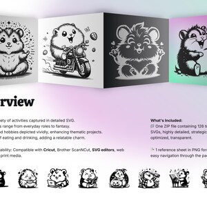 Hamster SVG Sticker SVG Kawaii SVG Hamster Mama Svg Hamster Dad Svg ...