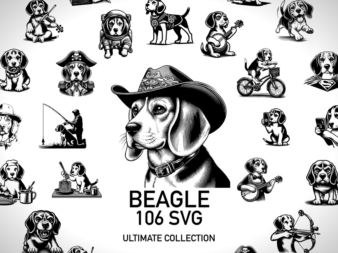 Beagle Svg Dog Clipart Dog Lover Gift - 106 Cut Svg Files With ...