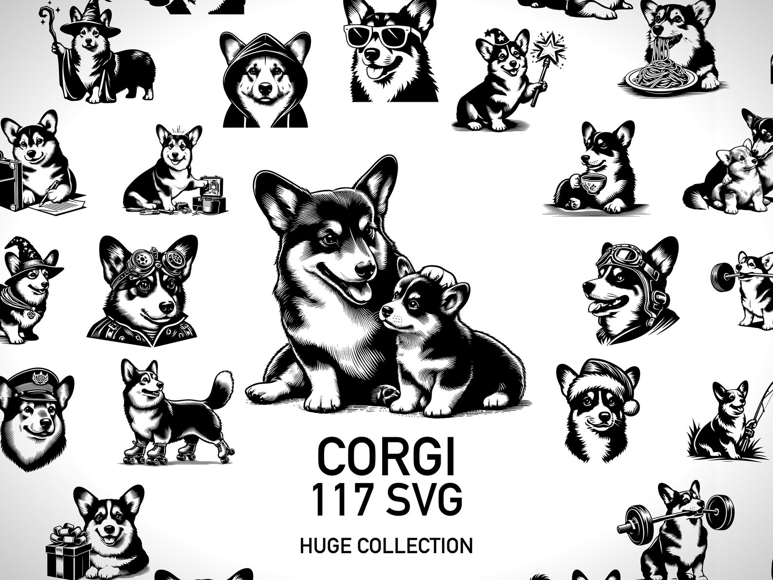 Corgi SVG Files Cricut Corgi Vector SVG Dog Lover Gift Corgi Sticker ...