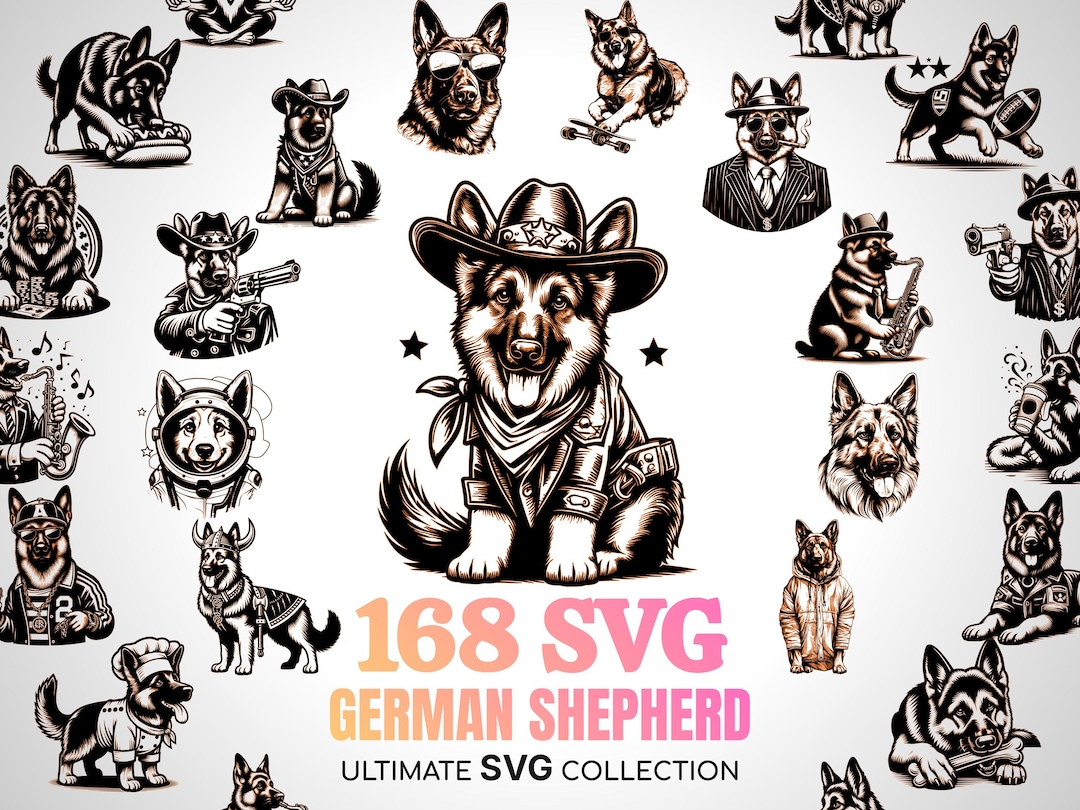 German Shepherd SVG Police Dog SVG Shepard German Dog Alsatian Svg ...