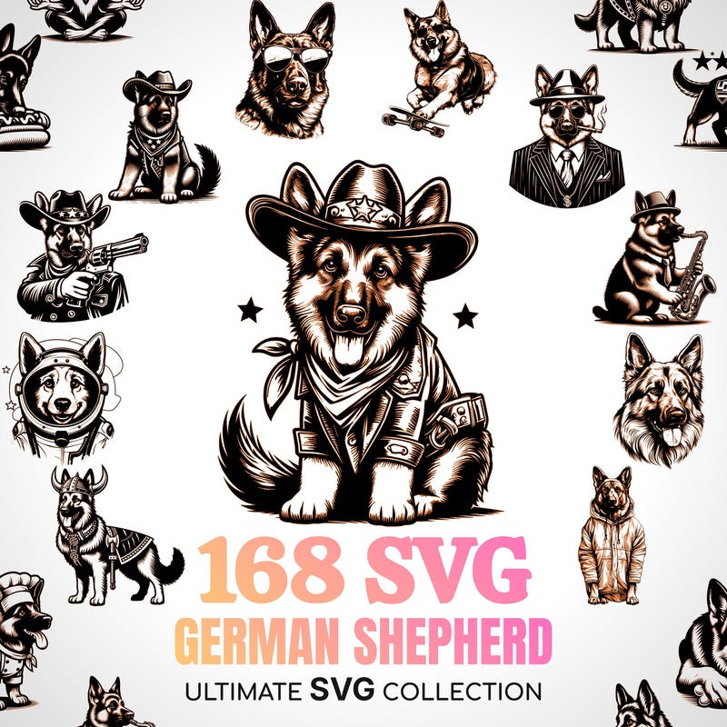 German Shepherd Svg - Etsy