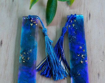 Watercolor Sky Bookmark, Stars and Moon Bookmarks, Celestial Bookmarks ...