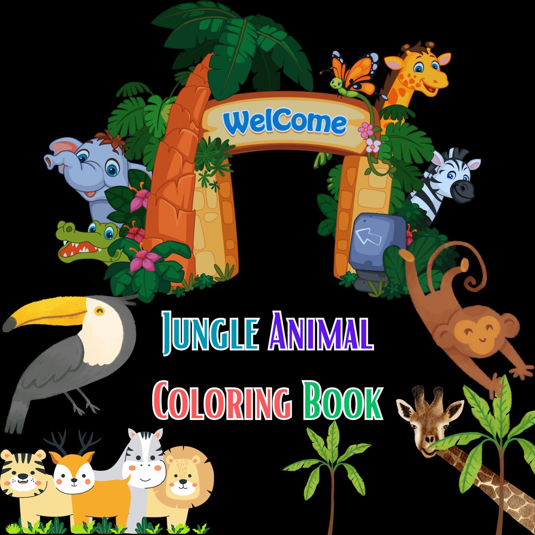 Digital Print Learning Animal Coloring Book - Etsy