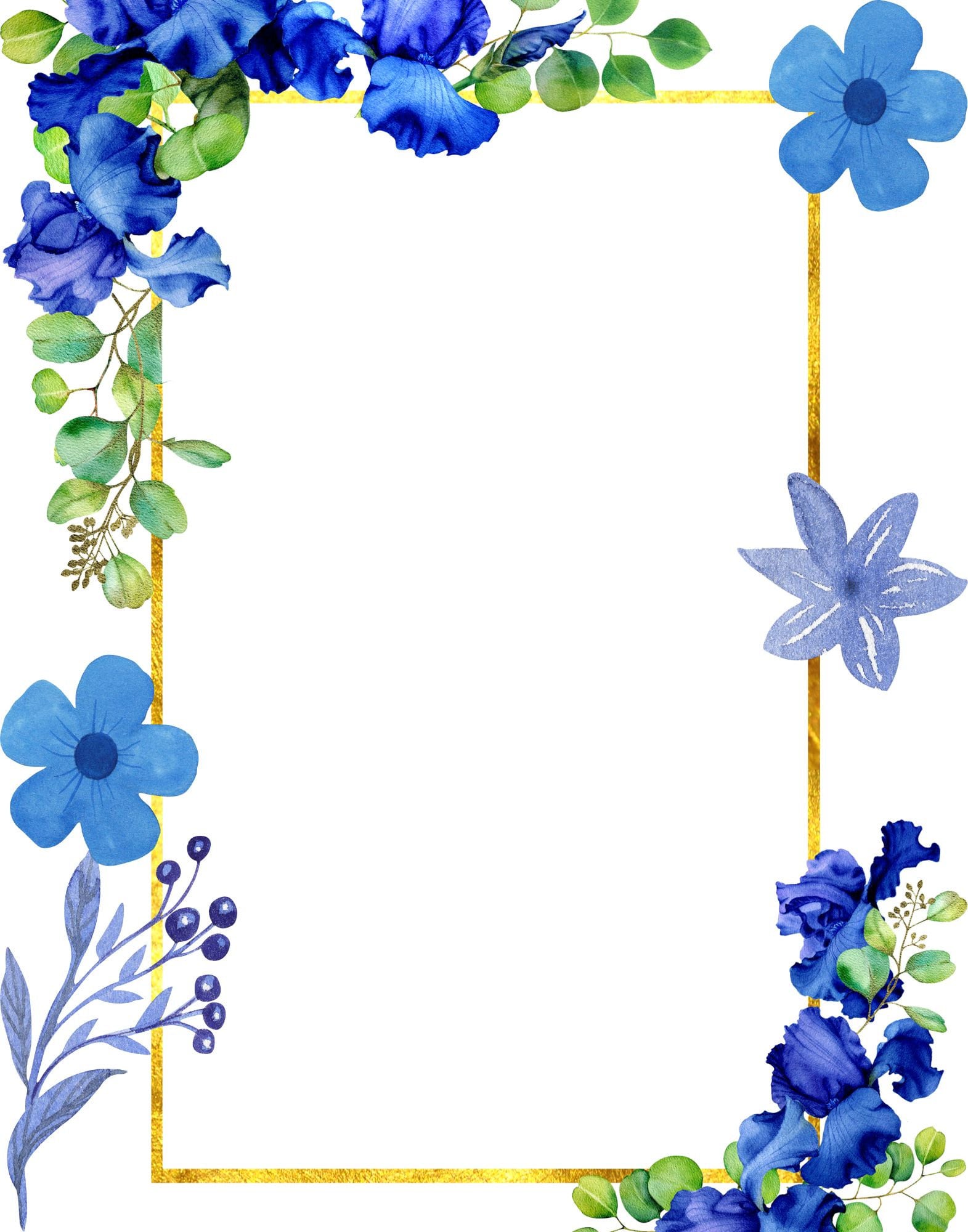 Digital Pretty Unique Flowers Border Frames Prints - Etsy