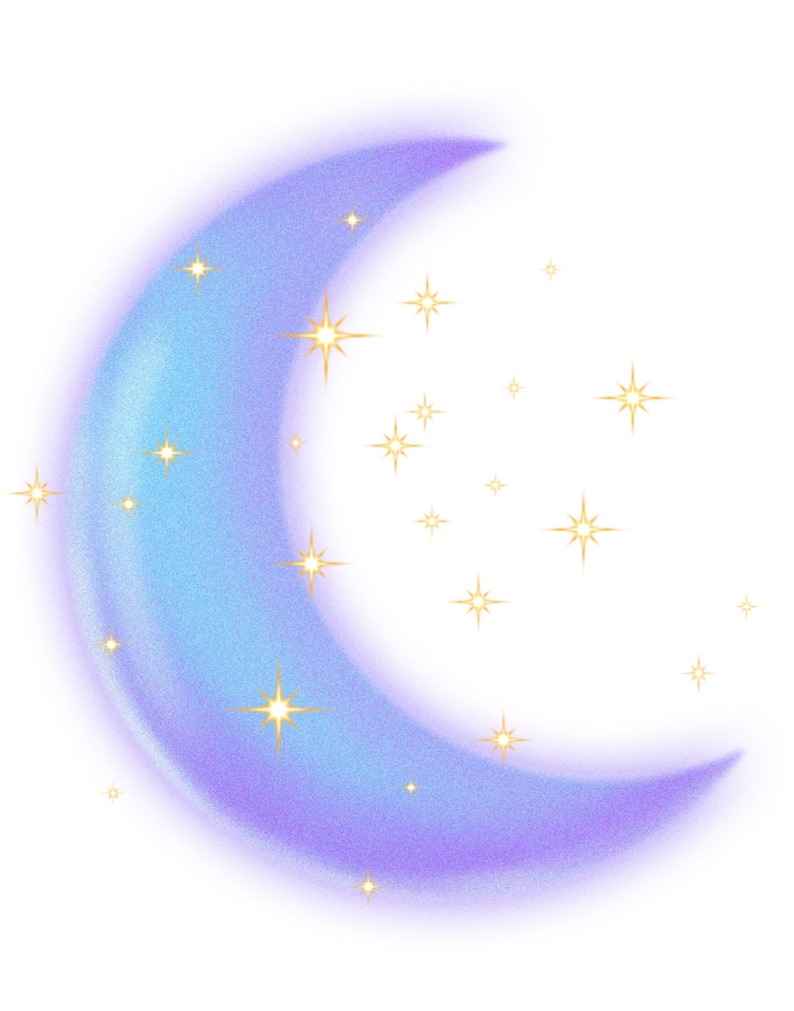 Digital Pretty Moons Clipart Print Download - Etsy