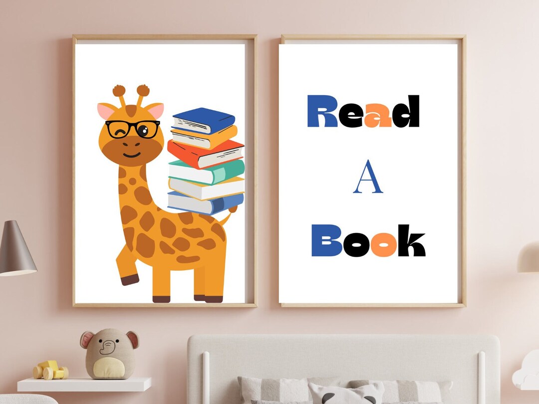 Read A Book Kids Digital Art Print - Etsy