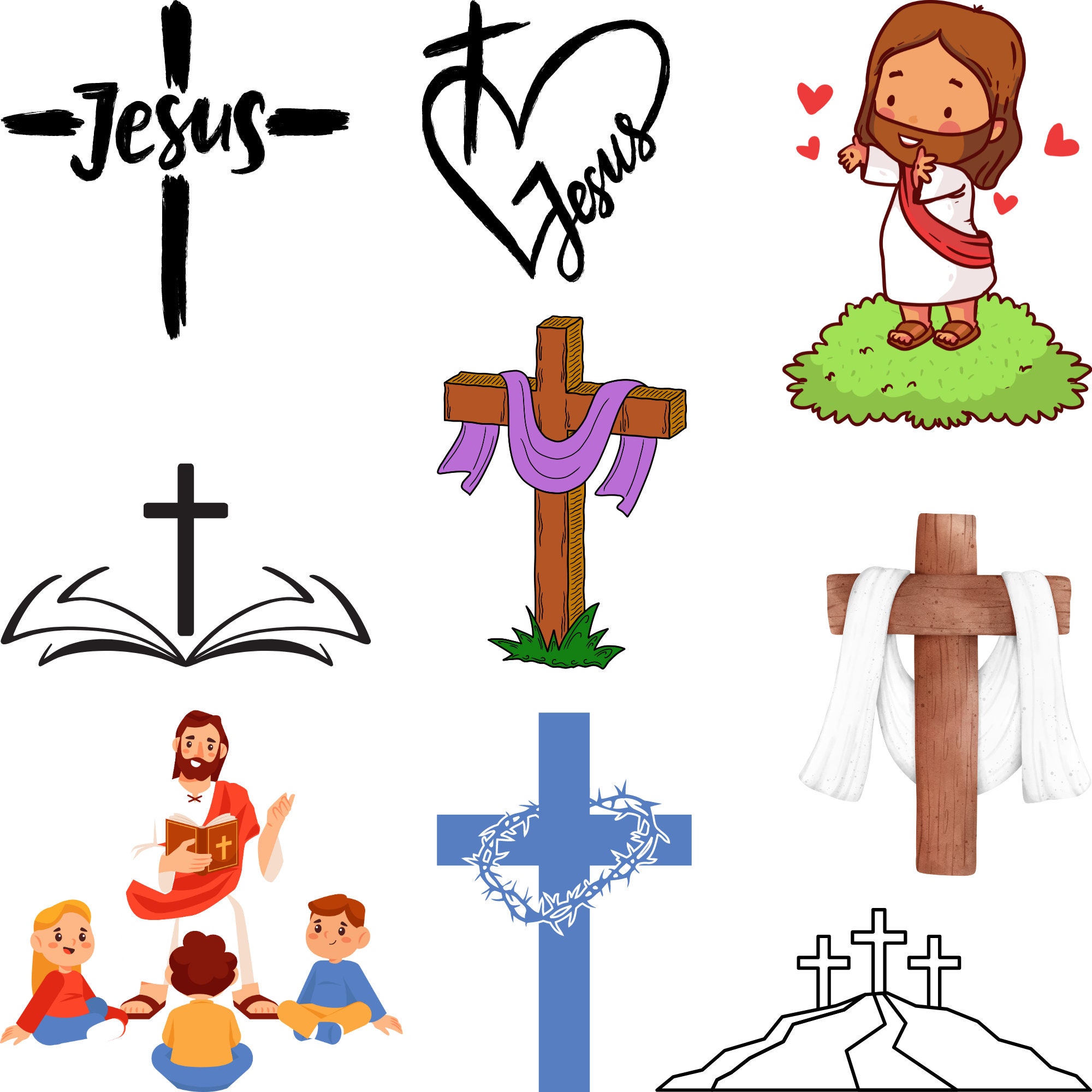Jesus, God/religious Digital Clip Art - Etsy