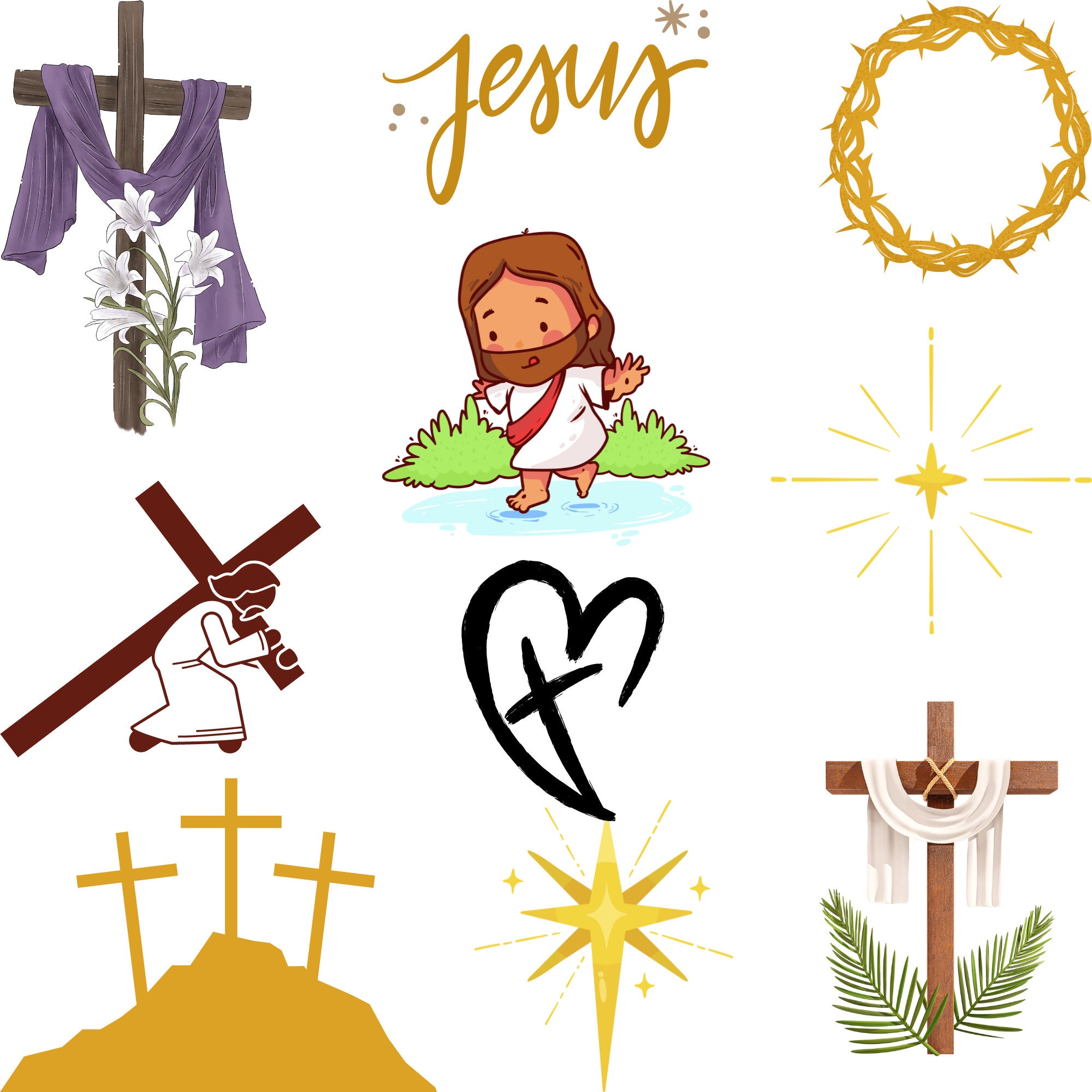 Jesus, God/religious Digital Clip Art - Etsy