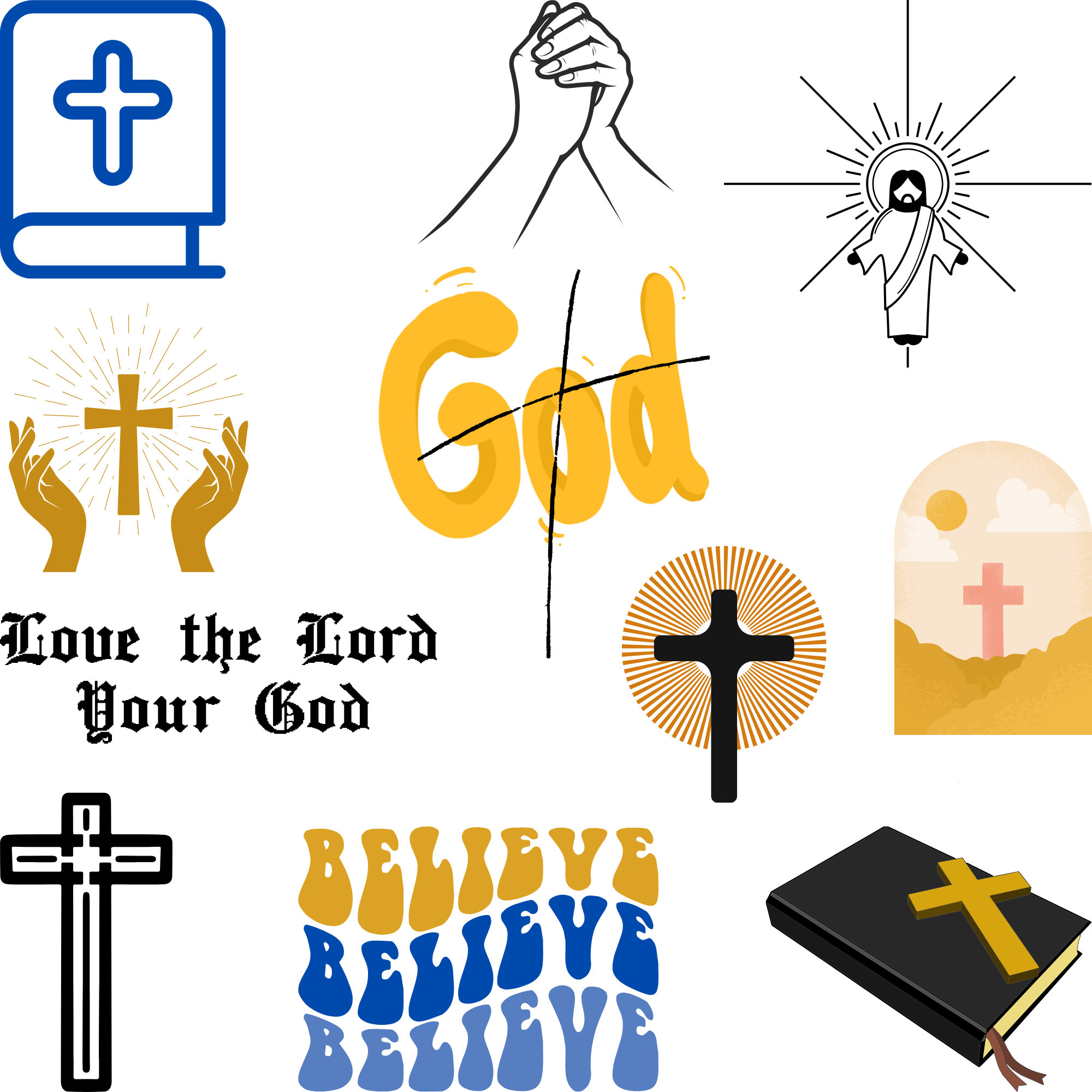 Jesus, God/religious Digital Clip Art - Etsy