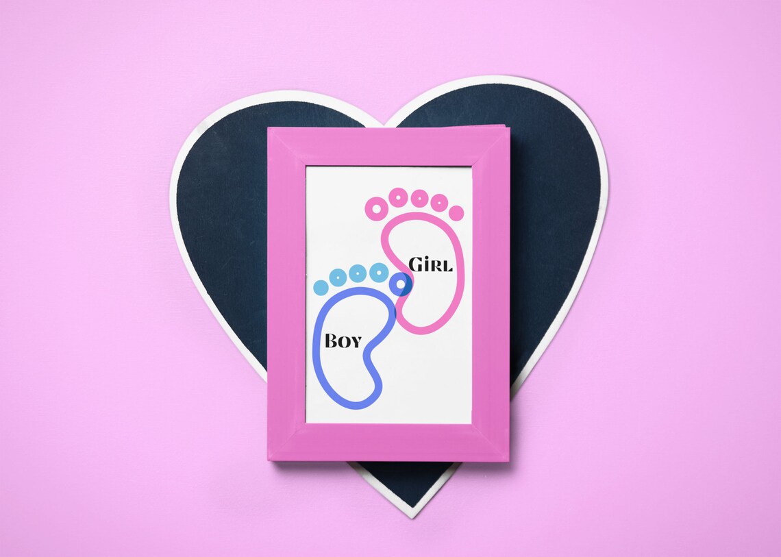 Gender Reveal Digital Clip Art Print - Etsy