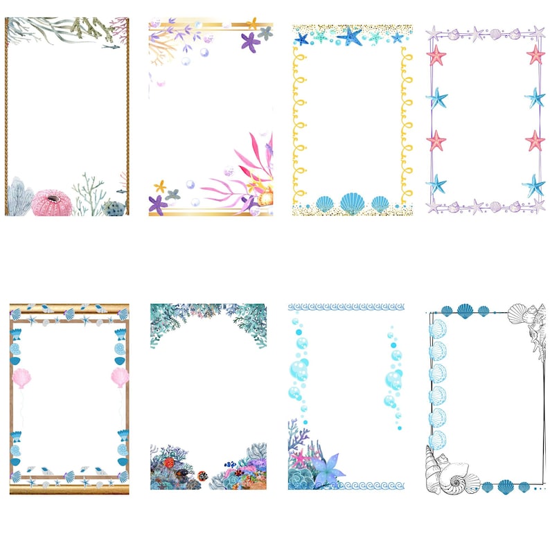 Digital Ocean Life Frames Print Download - Etsy