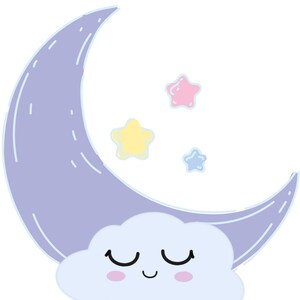 Digital Pretty Moons Clipart Print Download - Etsy