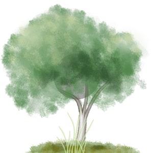 Digital Watercolor Trees Clipart Download - Etsy