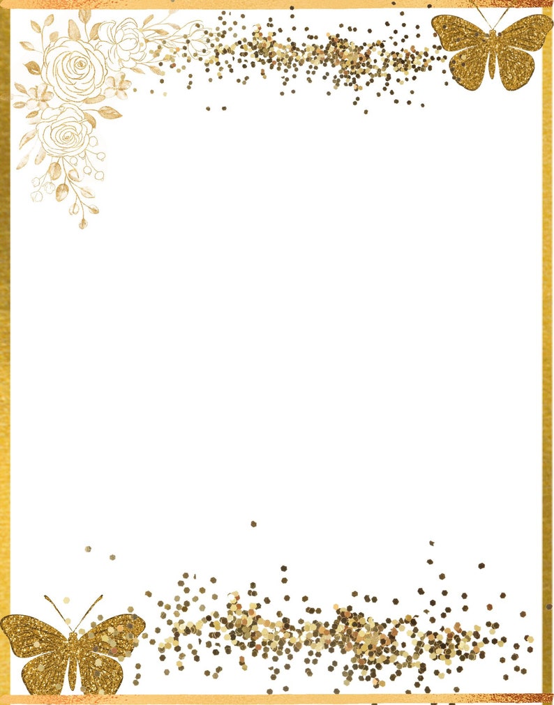 Digital Pretty Unique Flowers Border Frames Prints - Etsy