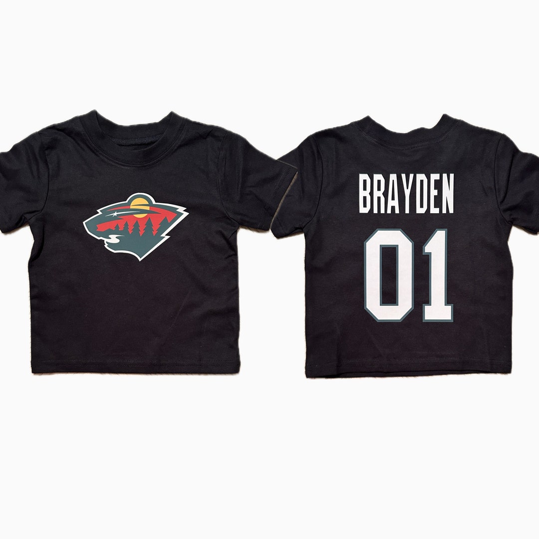 Custom Minnesota Wild Kids Jersey Shirt Personalized Baby Minnesota ...
