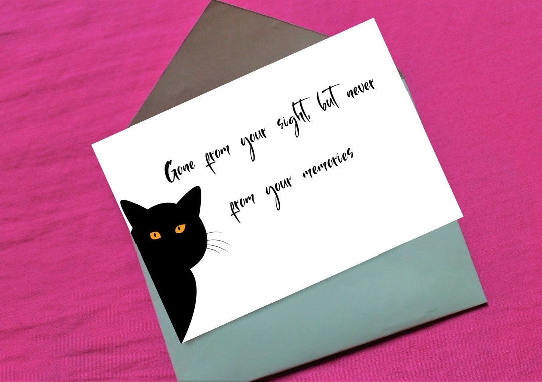 Digital Cat Cards Cat Loss Sympathy Card Cat Loss Sympathy Card Pet ...