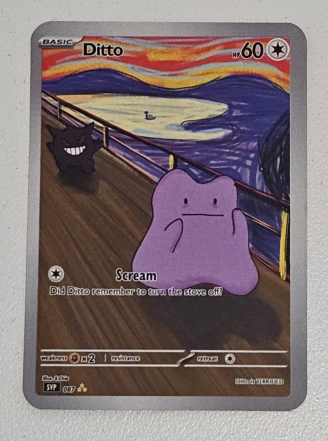 Ditto Scream Custom Pokemon Card - Etsy