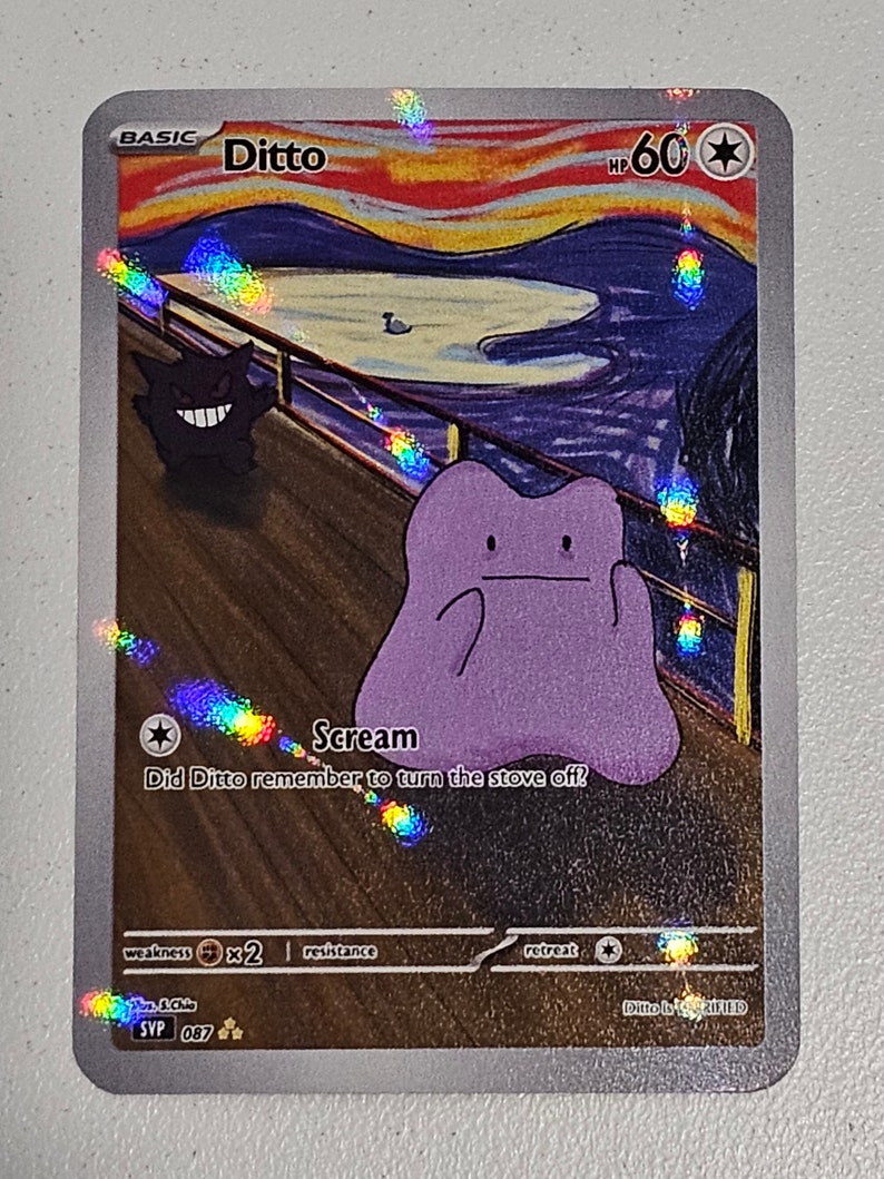 Ditto Scream Custom Pokemon Card - Etsy