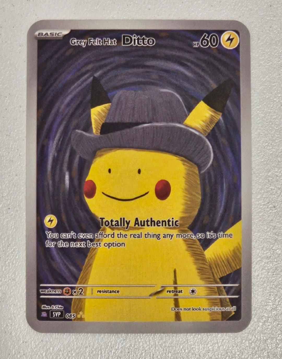 Van Gogh Ditto Custom Pokemon Card - Etsy