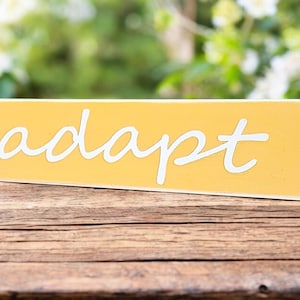 One Word | Custom "word of the Year" Wooden Block | Personalized Home ...