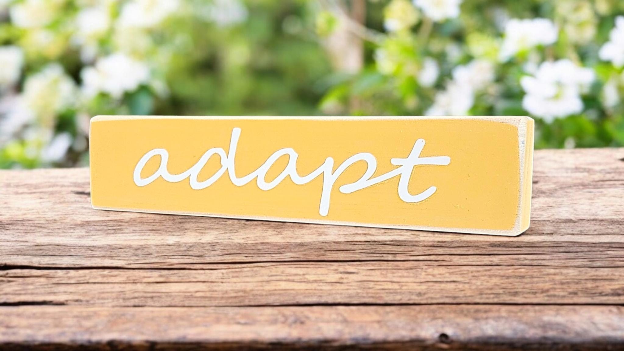 One Word | Custom "word of the Year" Wooden Block | Personalized Home ...