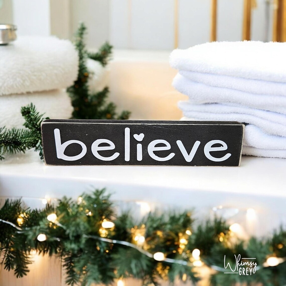 Inspirational Word Sign | Tabletop Sign | Wood Decor | Believe Sign ...