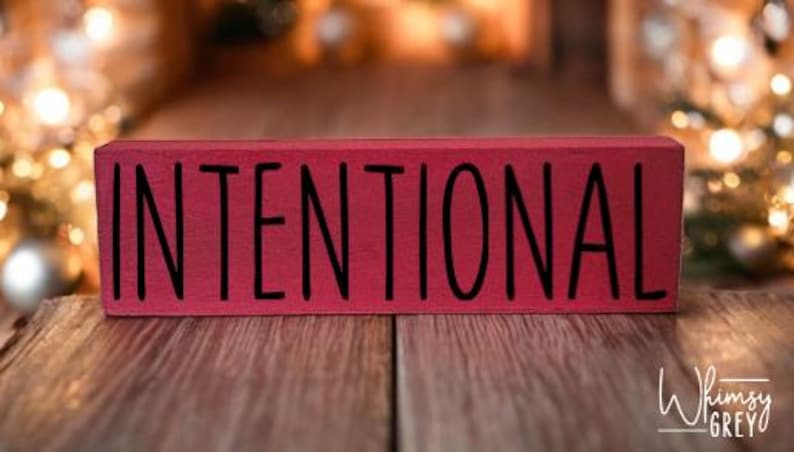 One Word | Custom "word of the Year" Wooden Block | Personalized Home ...