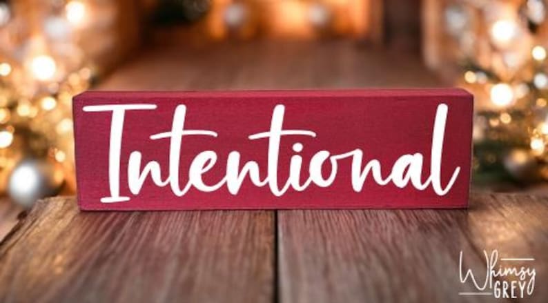 One Word | Custom "word of the Year" Wooden Block | Personalized Home Decor | Motivational Decor ...