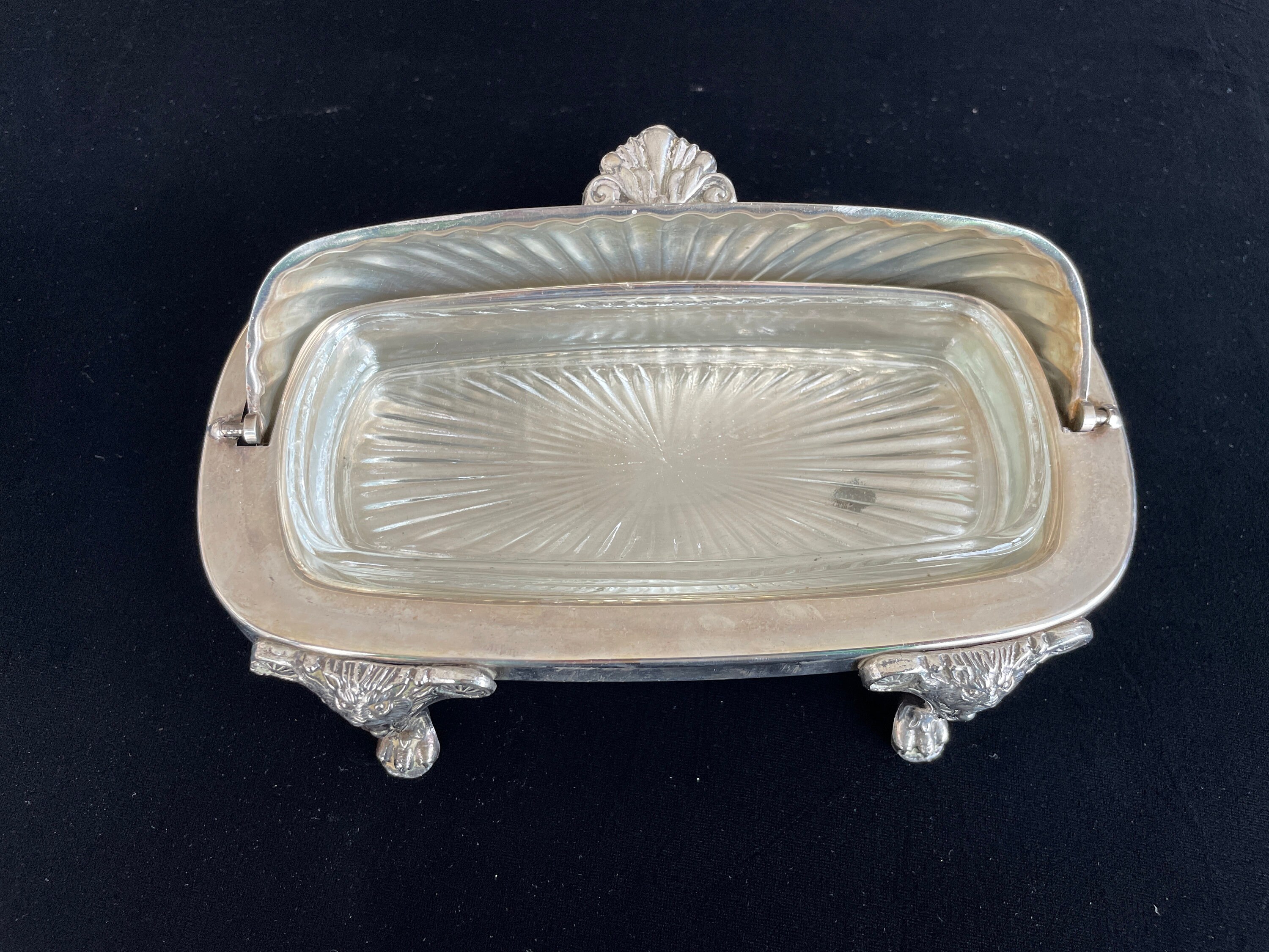 Butter Dish Silver Plated Roll Top Butter Dish - Etsy