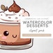 Kawaii Desserts Digital Clipart Set, Cute and Colorful, Cupcake, Lemon ...