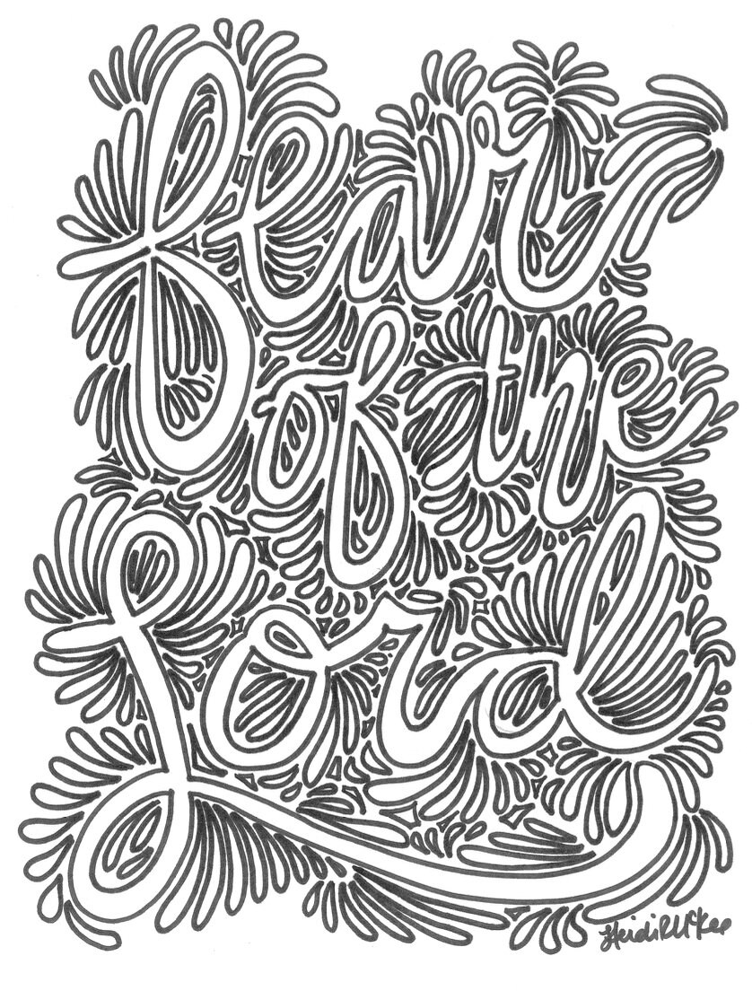 Fear of the Lord Adult Coloring Page - Etsy