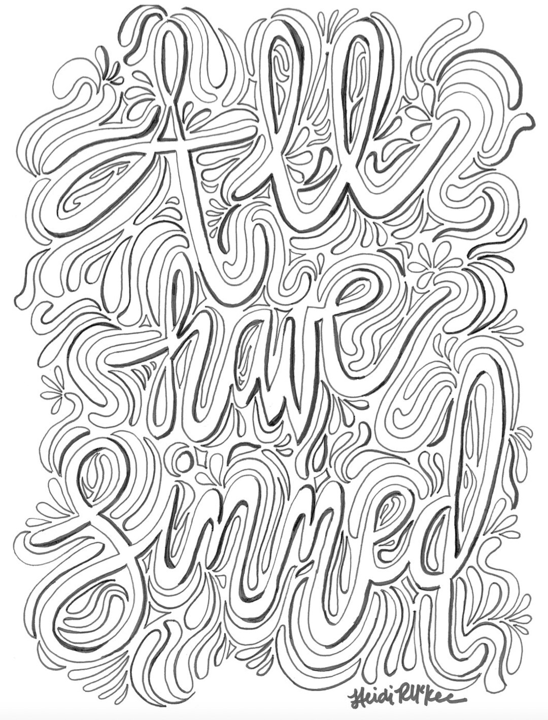 All Have Sinned Scripture Coloring Page - Etsy