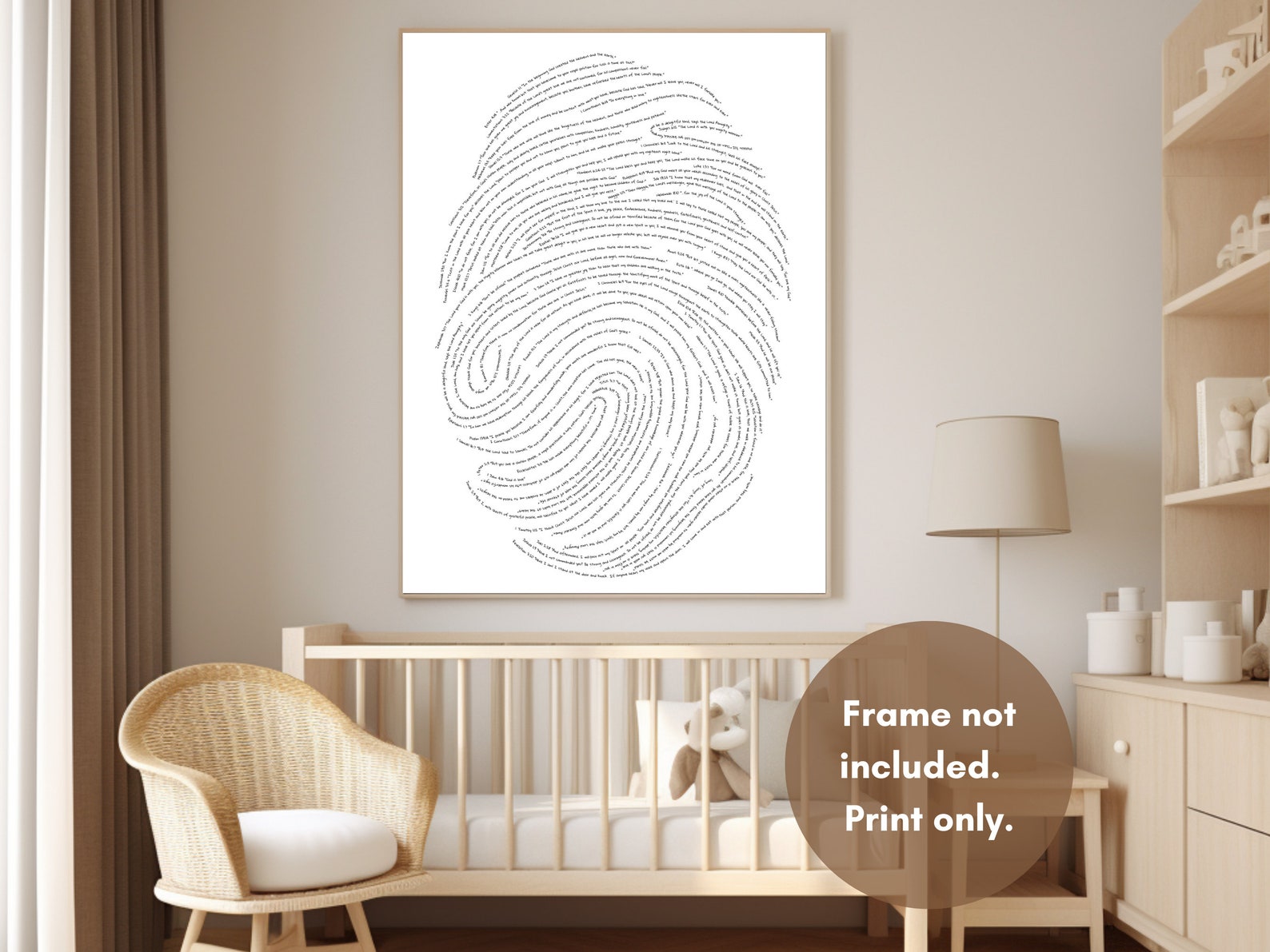 Christian Wall Art Fingerprint Bible Verses Modern, Gods Thumbprint, NIV & KJV Digital Download ...