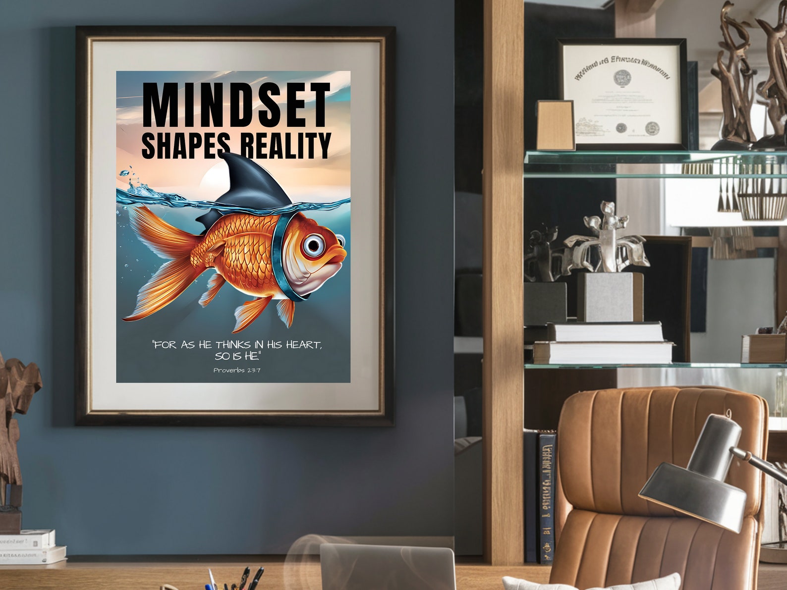 Mindset Shapes Reality Motivational Wall Art Poster for Home, Office ...