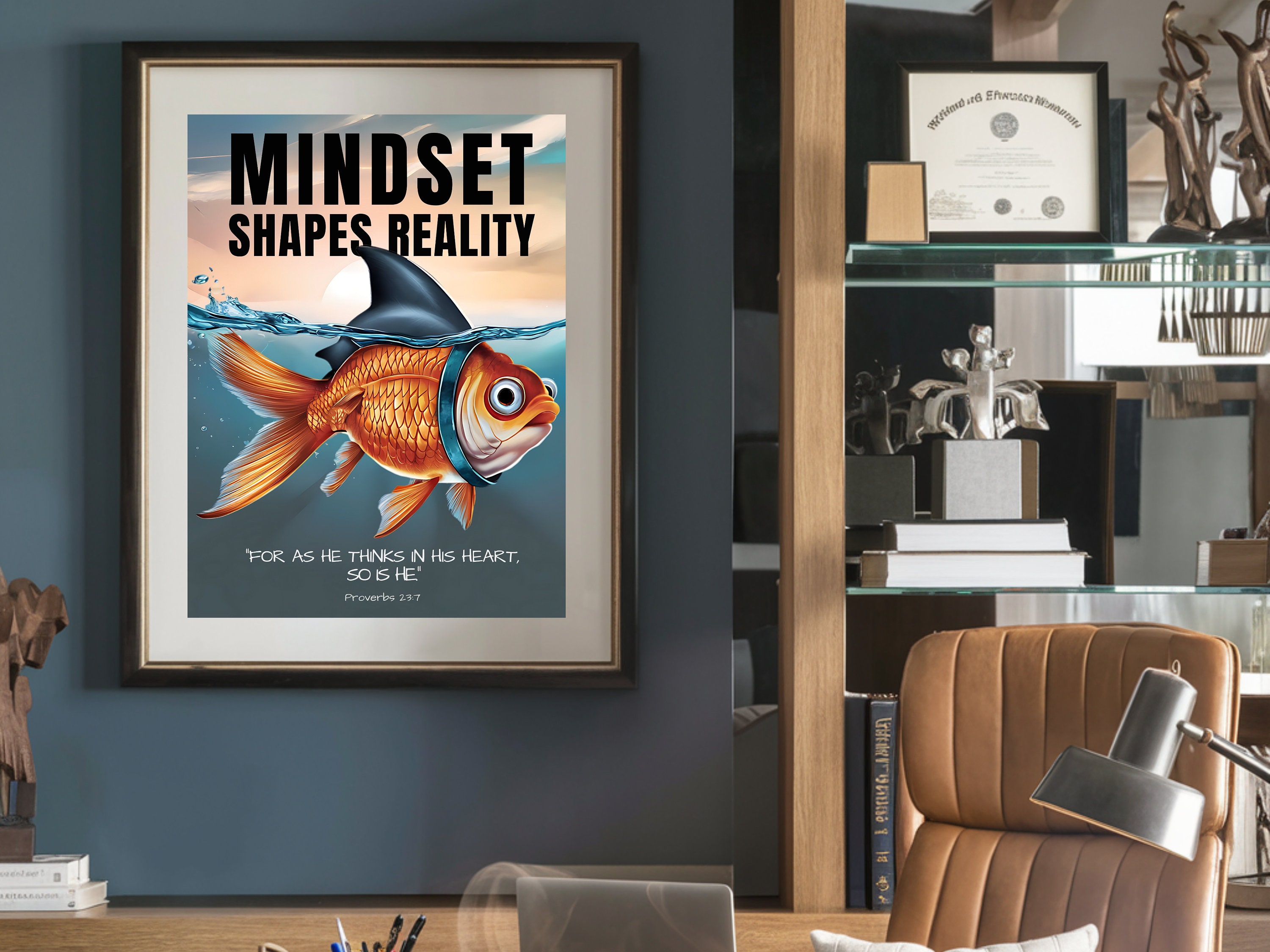 Mindset Shapes Reality Motivational Wall Art Poster for Home, Office ...