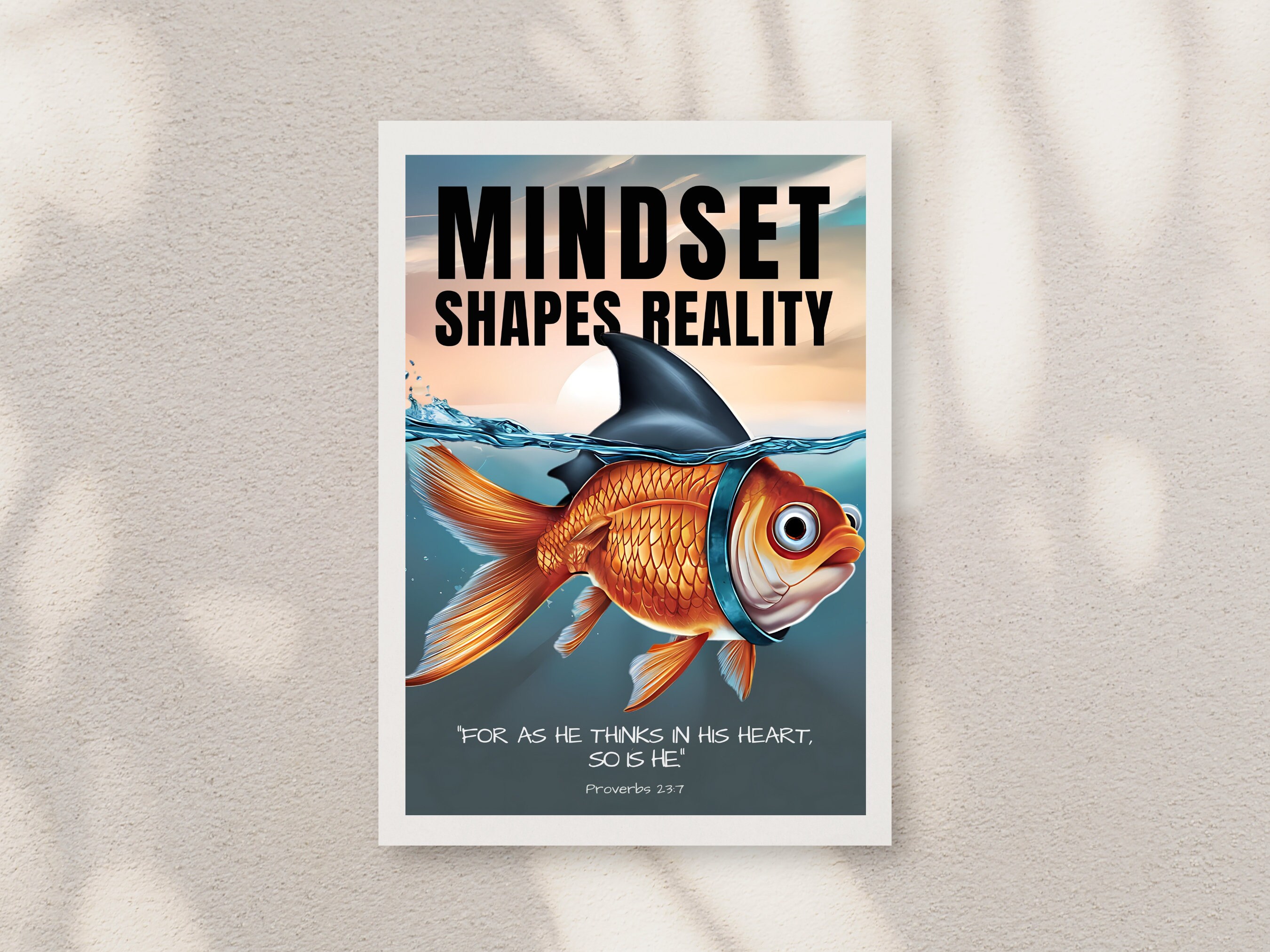 Mindset Shapes Reality Motivational Wall Art Poster for Home, Office ...