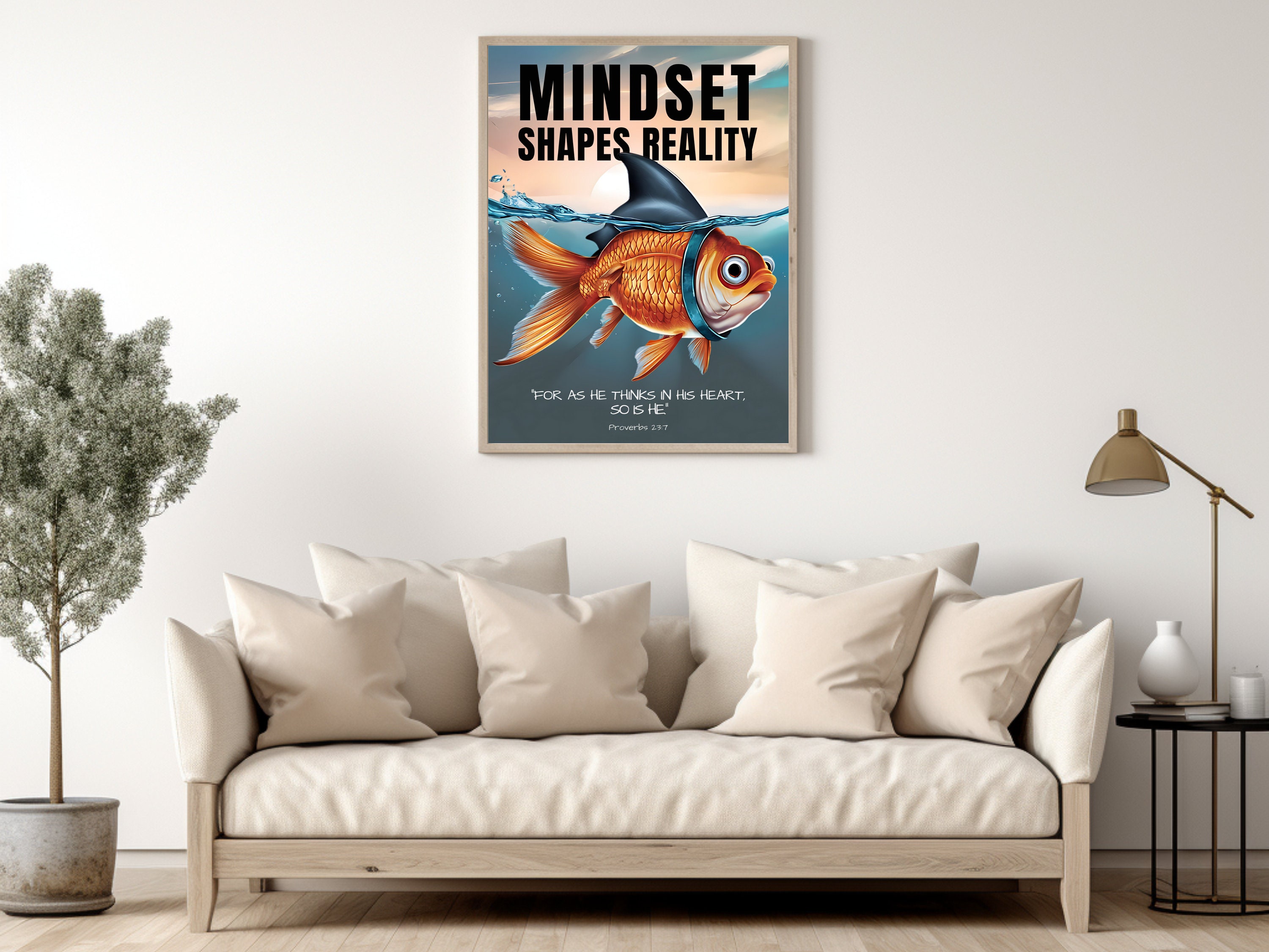 Mindset Shapes Reality Motivational Wall Art Poster for Home, Office ...
