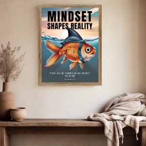 Mindset Shapes Reality - Motivational Wall Art Poster for Home, Office ...