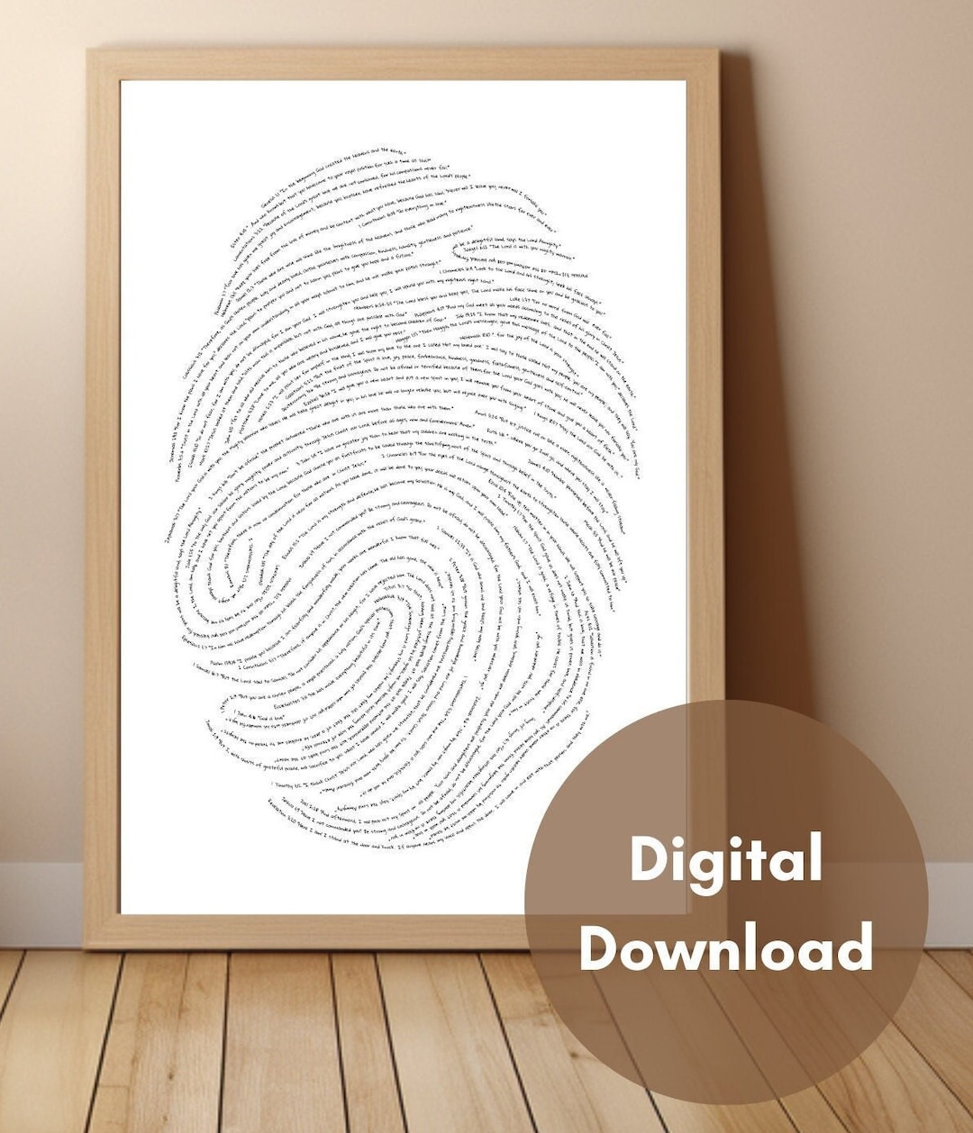 Christian Wall Art Fingerprint Bible Verses Modern, Gods Thumbprint ...