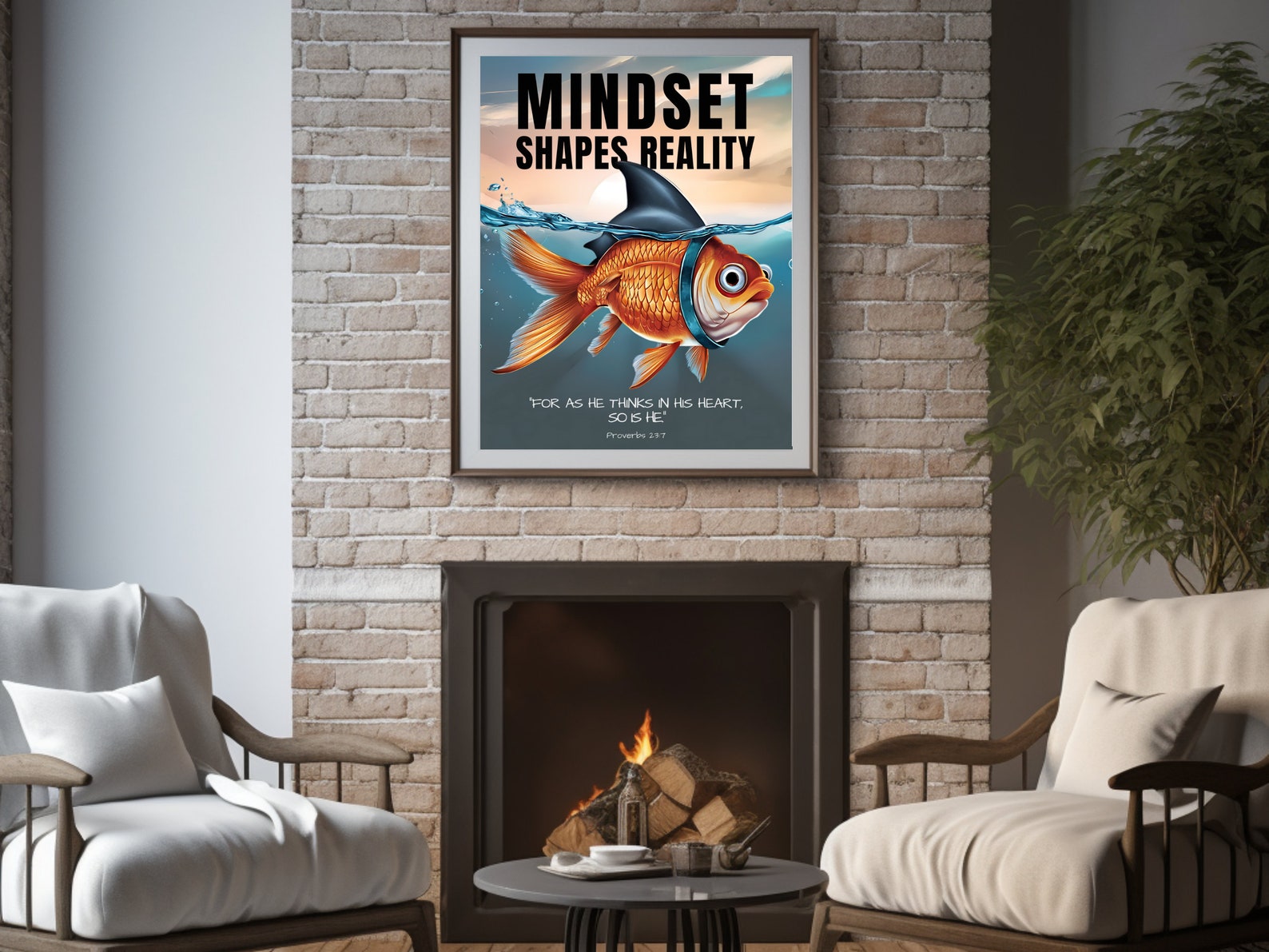 Mindset Shapes Reality Motivational Wall Art Poster for Home, Office ...